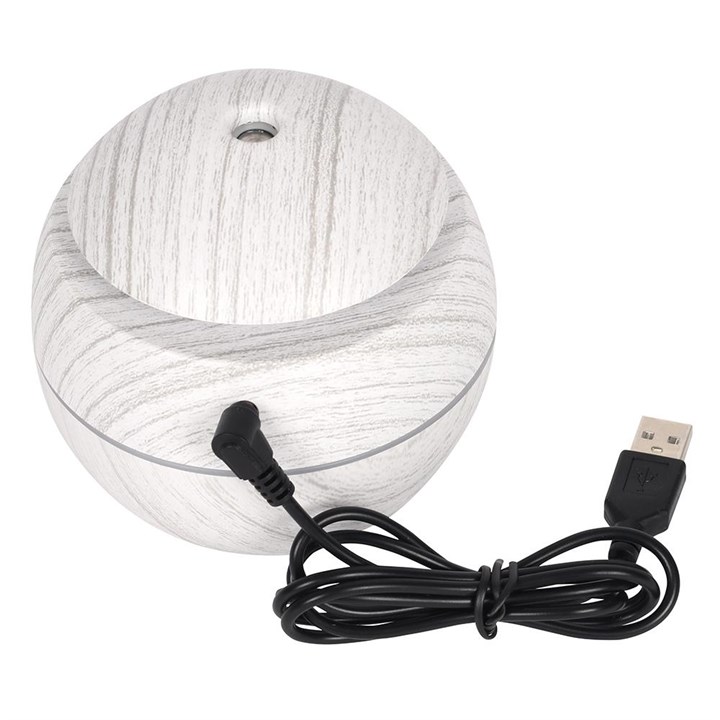 Oils Essential : Diffuser Small Round White Grey Grain Aroma Diffuser ...