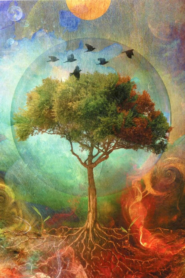 Blank Greeting Card " Tree of Life" - Healing Light