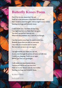 Butterfly Kisses Poem - Healing Light